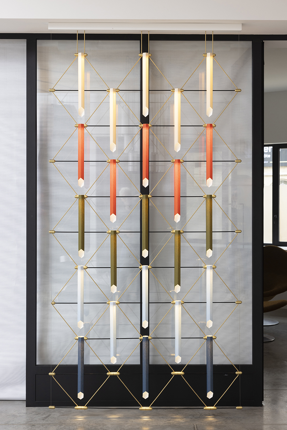 Colourful, luminous, geometric Mozaik screen, innovative 100% French